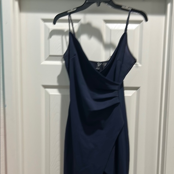 Windsor | Dresses | Windsor Blue Asymmetrical Slip Dress With Spaghetti ...